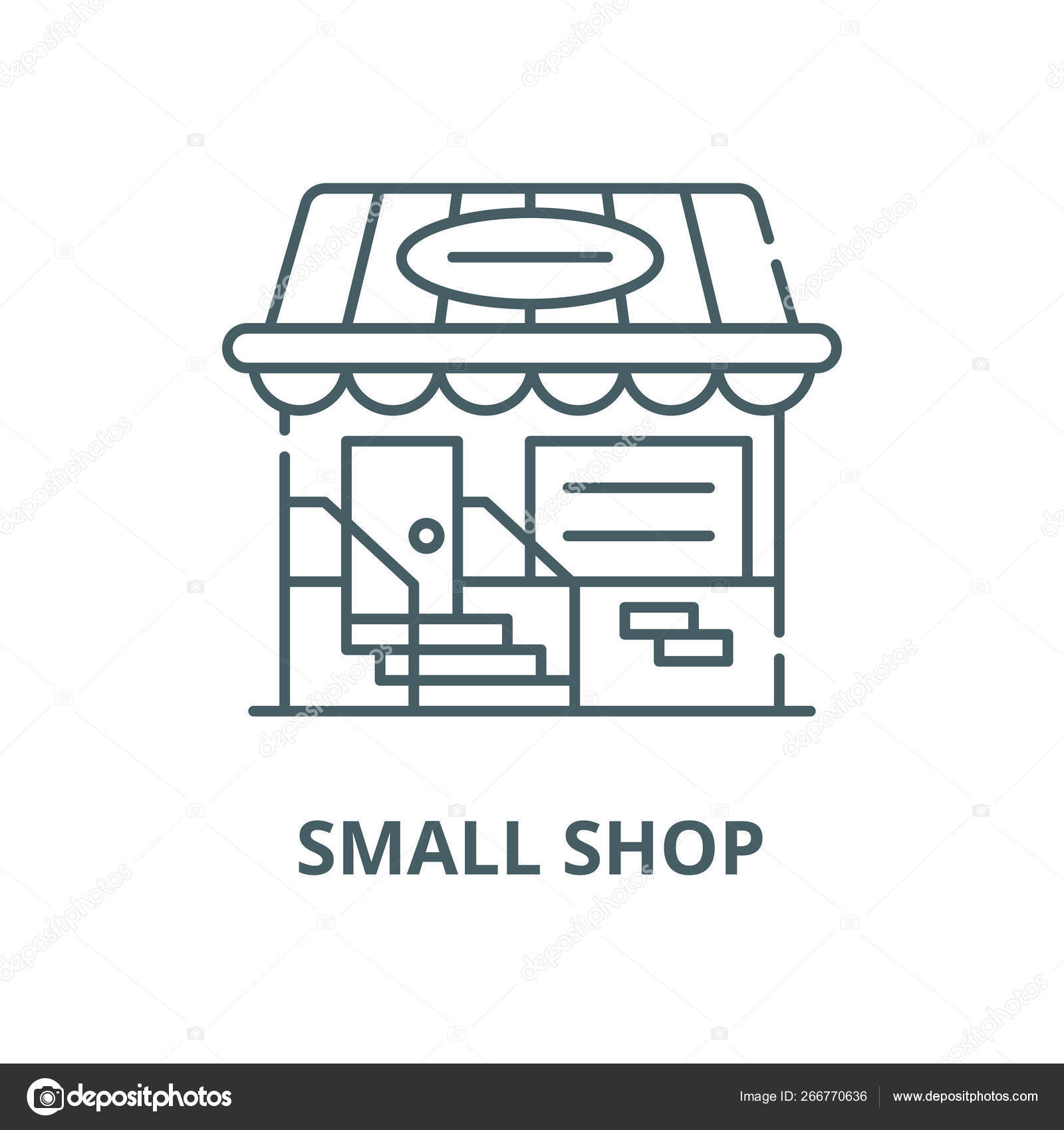 Small shop vector line icon, linear concept, outline sign, symbol Stock ...