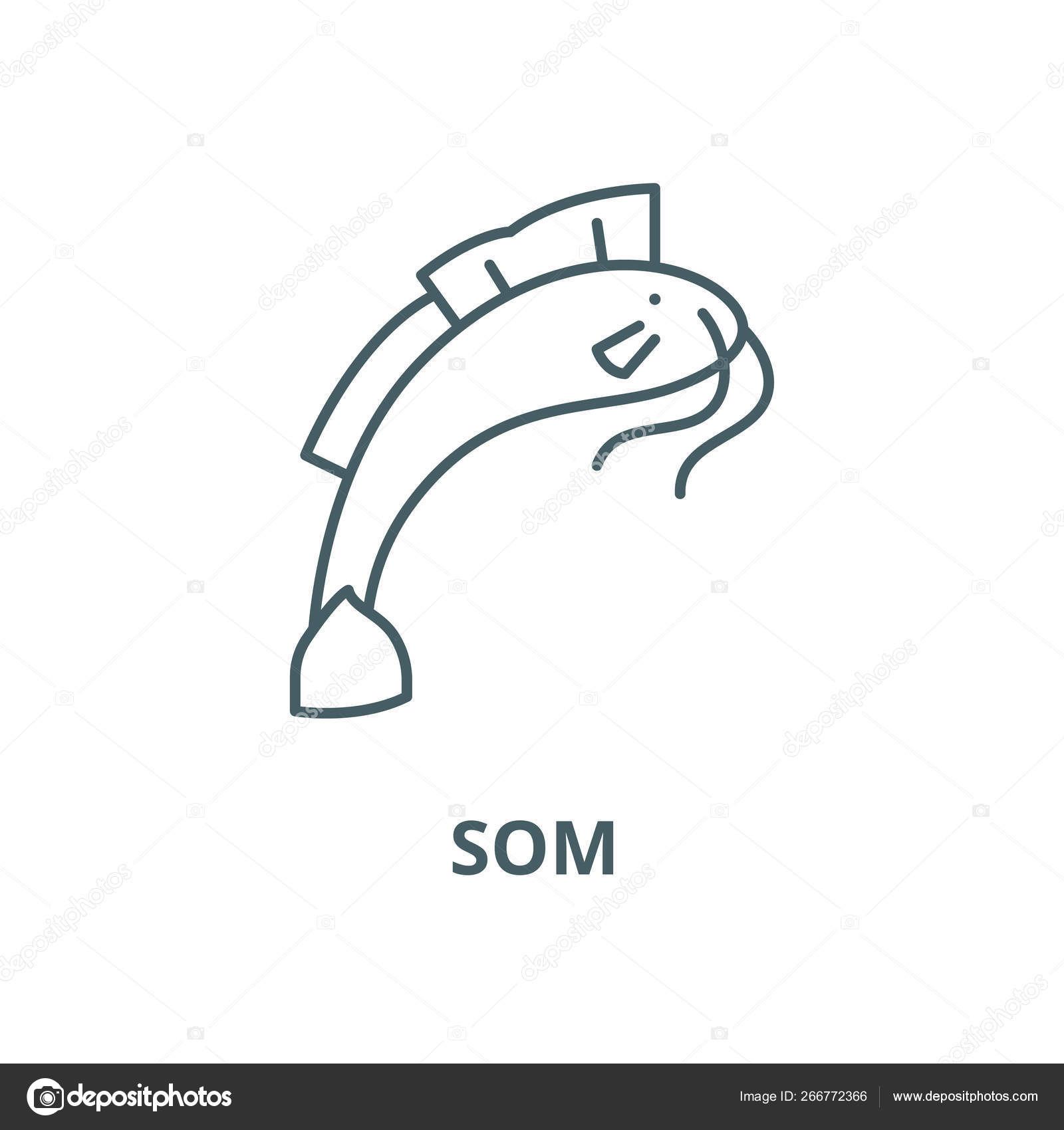 Som vector line icon, linear concept, outline sign, symbol Stock Vector ...