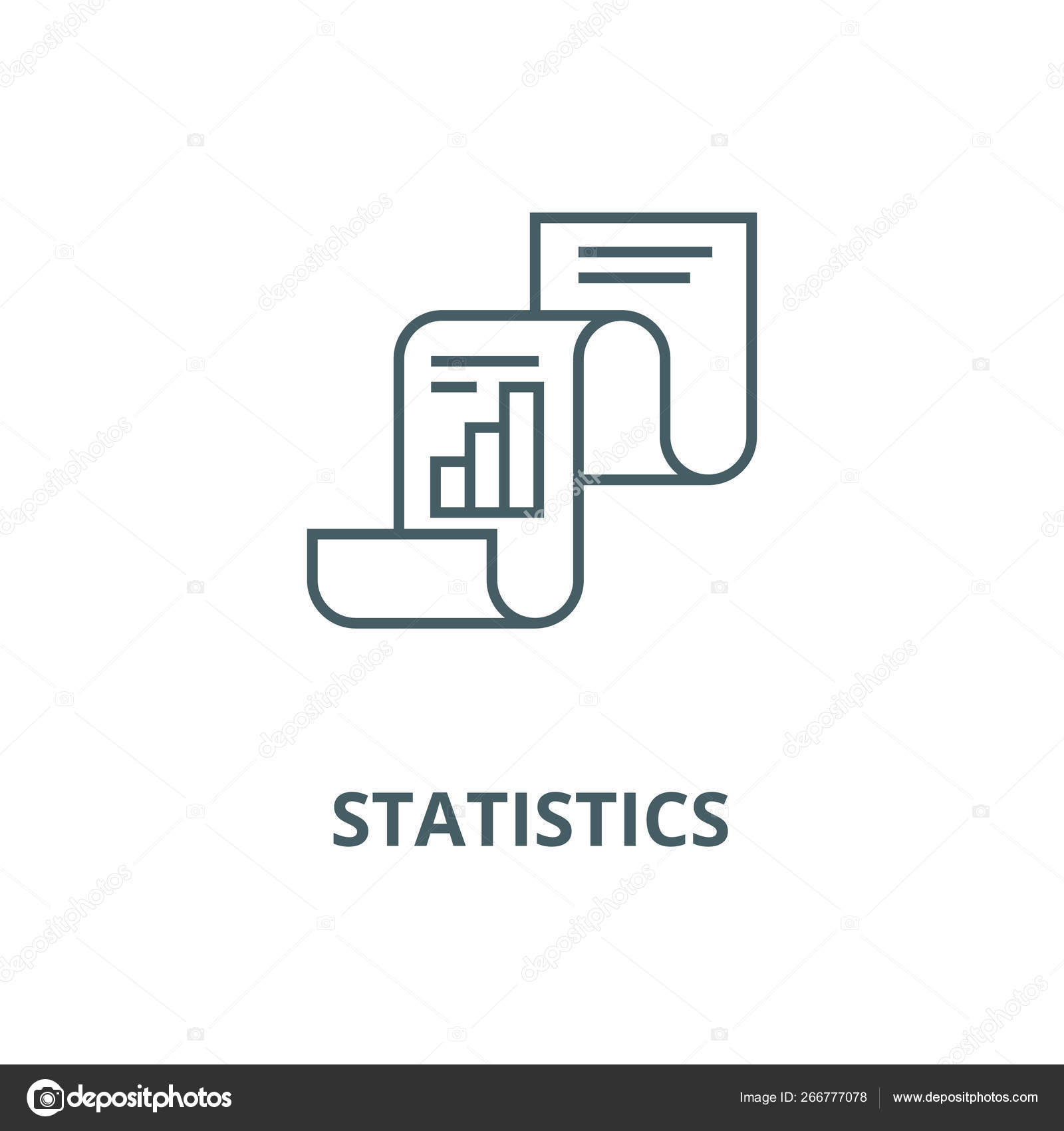 Statistical report,statistics vector line icon, linear concept, outline ...
