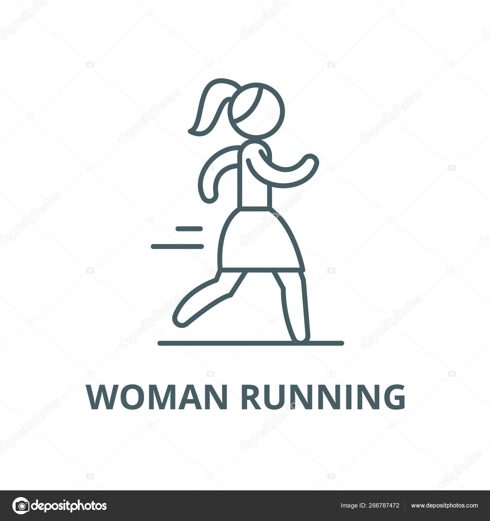 Girl Running Symbols