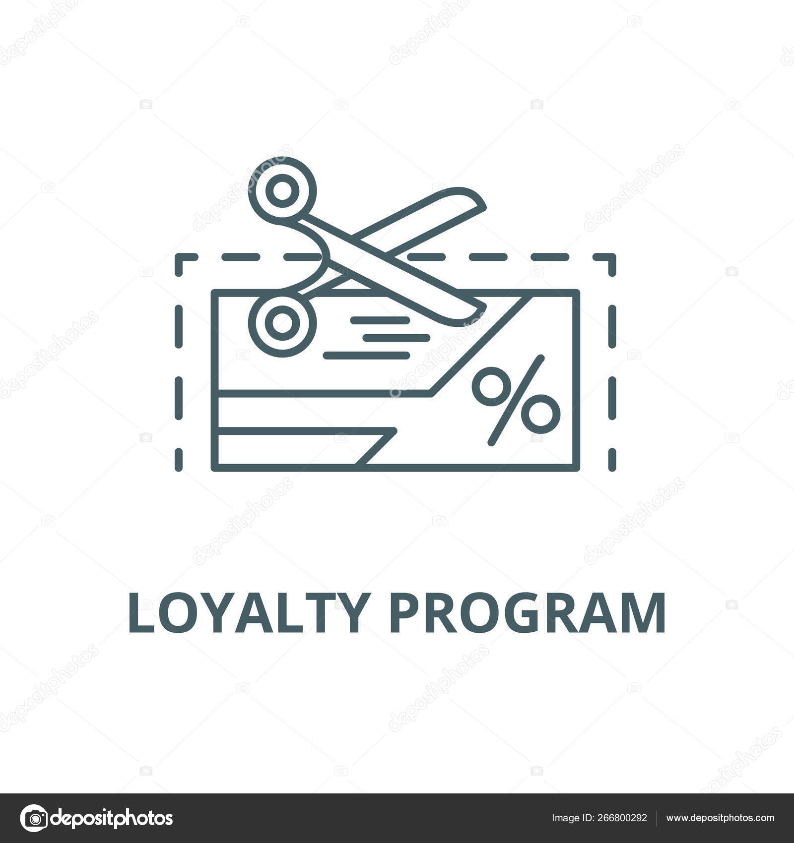 Loyalty program vector line icon, linear concept, outline sign, symbol ...
