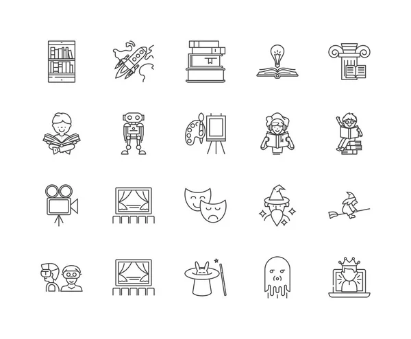 Line Art Icons. Music, theater and artistic icons Stock Vector Image by ...