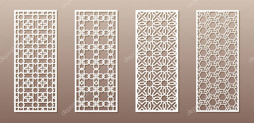 See-through silhouette with Arabic pattern, Muslim girih geometric ...