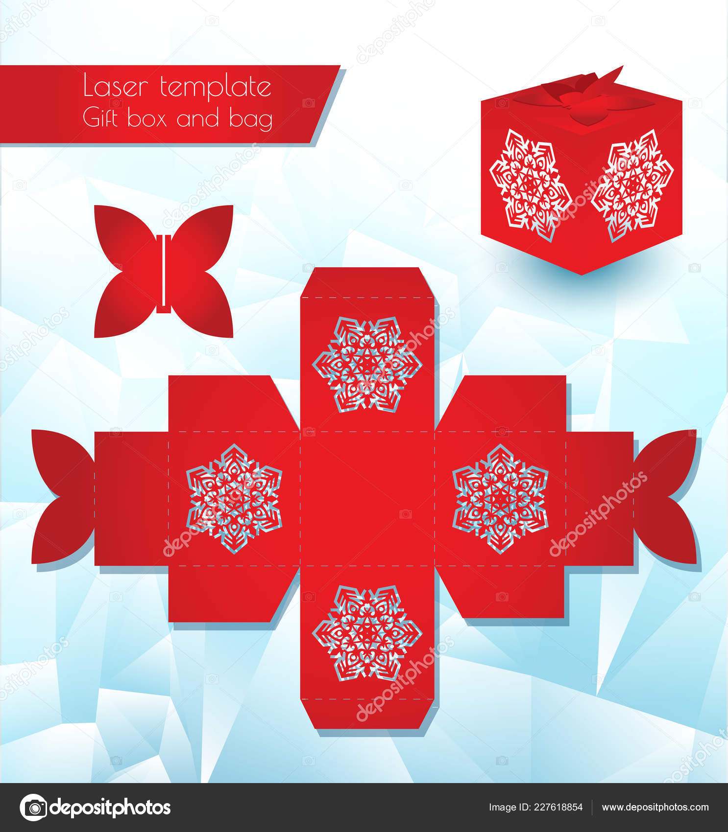 Laser pattern paper box for a gift. Congratulatory packaging for retail ...