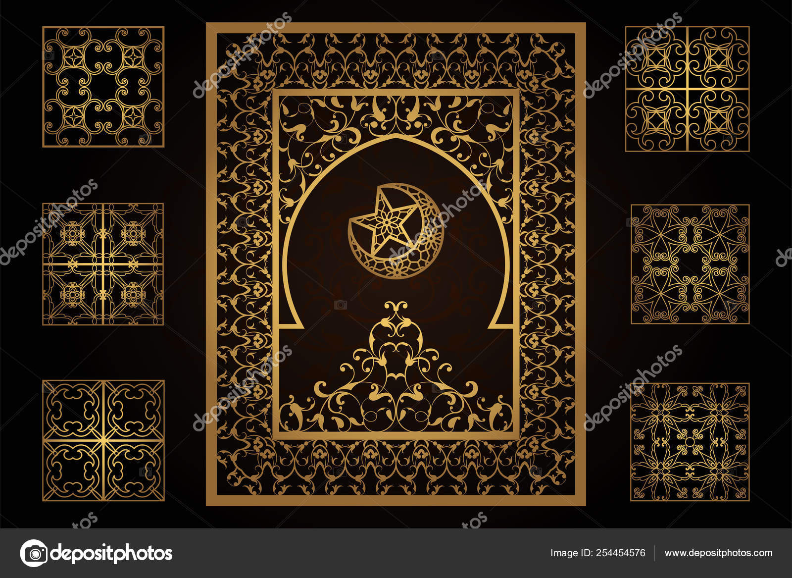 Decoración de papel recortado para el láser. Un conjunto de plantillas ...