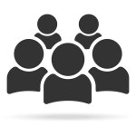 Teamwork People Group of five Logo. Vector graphic design Stock Vector ...