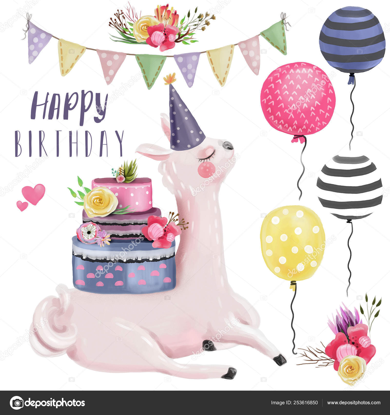 Happy Birthday Cute Llama
