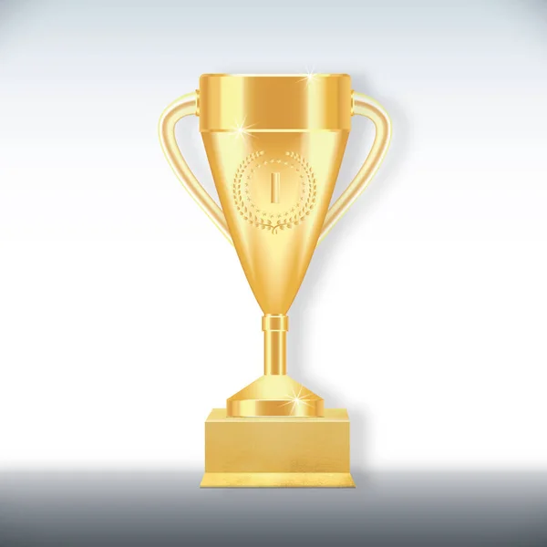 Realistic Golden Trophy with text place. Vector Stock Vector Image by ...