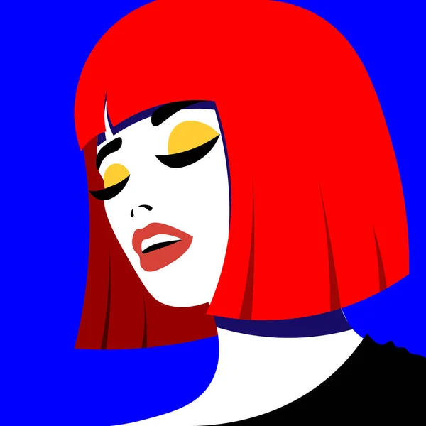 Young Woman Model Profile Pop Art Style Sexy Girl Advertising Stock Illustration By
