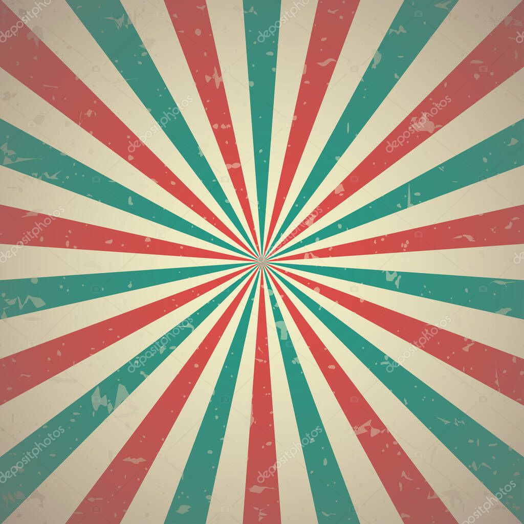 Luz del sol retro se desvaneció fondo grunge. Color rojo y beige rayado ...
