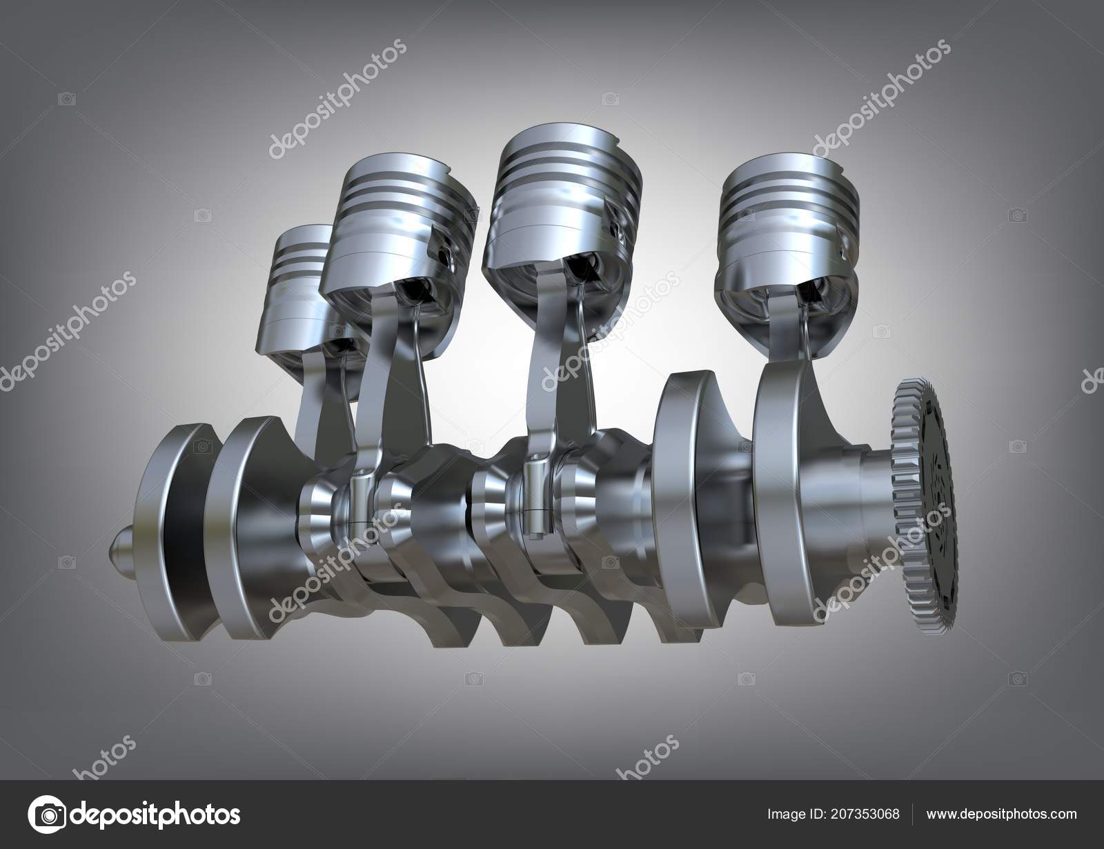 Silver car engine on a gray — Stock Photo © volodya_nikiforov_97@mail ...
