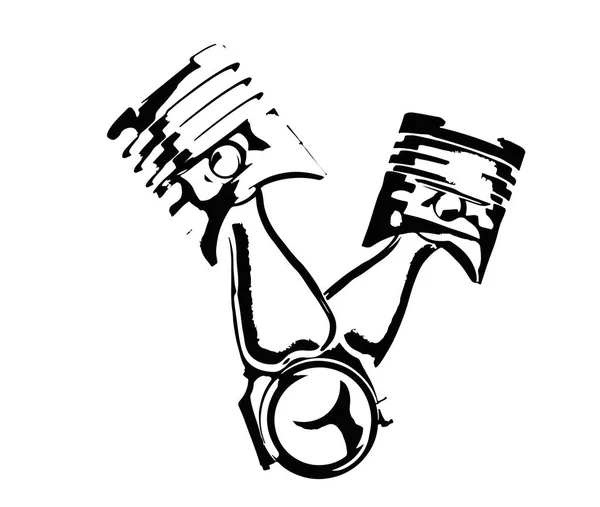 Two black pistons on a white Stock Vector Image by ©volodya_nikiforov ...