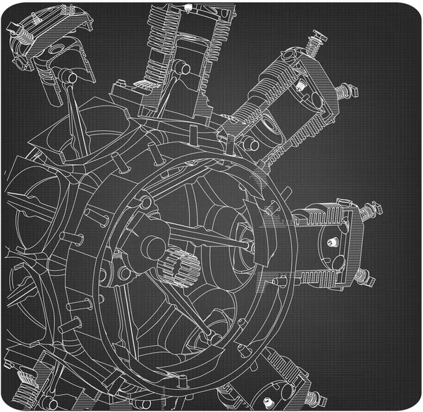 Radial engine Stock Vectors, Royalty Free Radial engine Illustrations ...