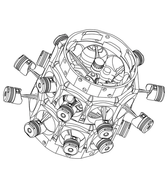 Drawing engine seamless pattern, background. Stock Vector Image by ...