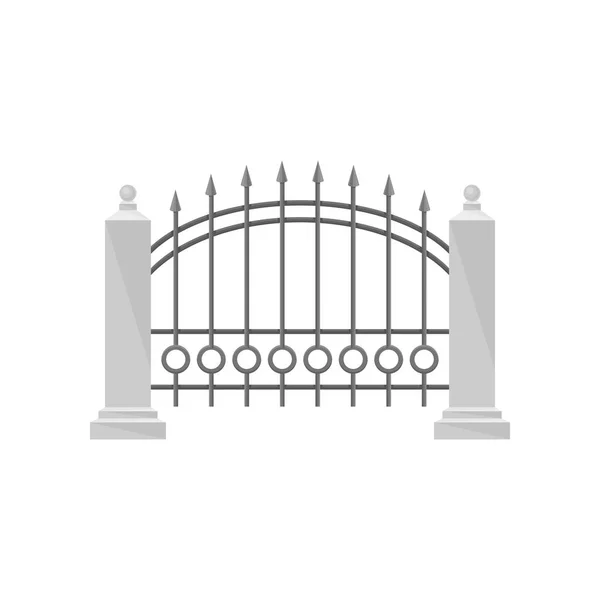 Wrought iron fence with decorative elements, protective barrier for ...