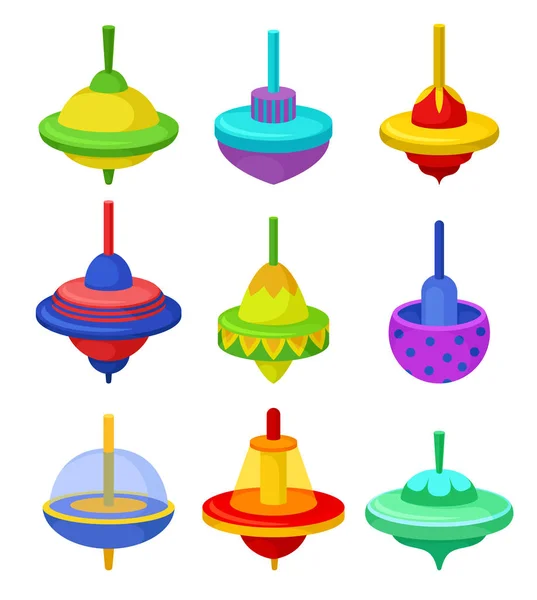 Spinning top toy wektor Vector Art Stock Images | Depositphotos