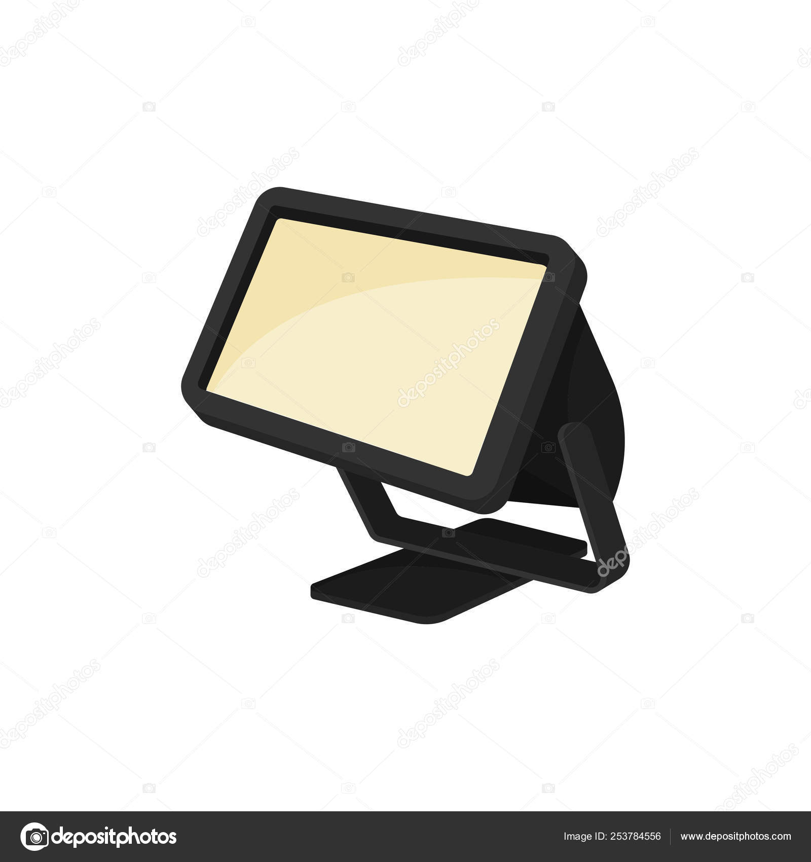 Spotlight on white background. Vector flat illustration. Stock Vector ...