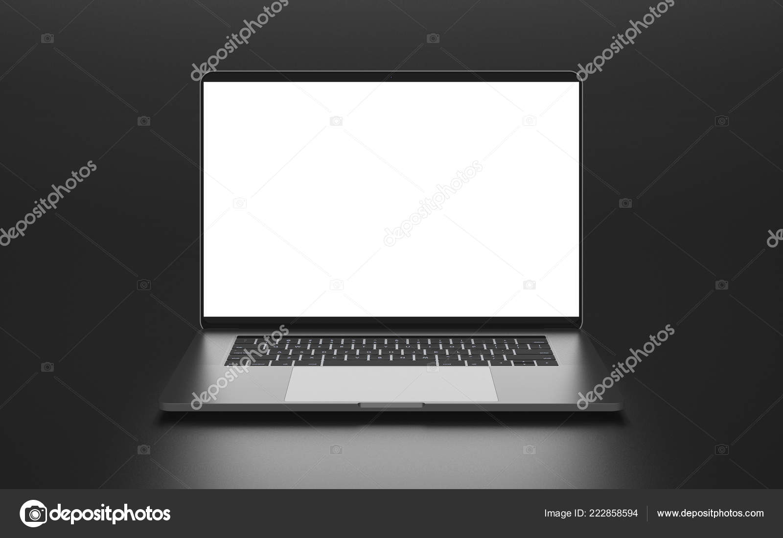 Laptop Rectangular Screen Inserting Images Isolated White — Stock Photo ...