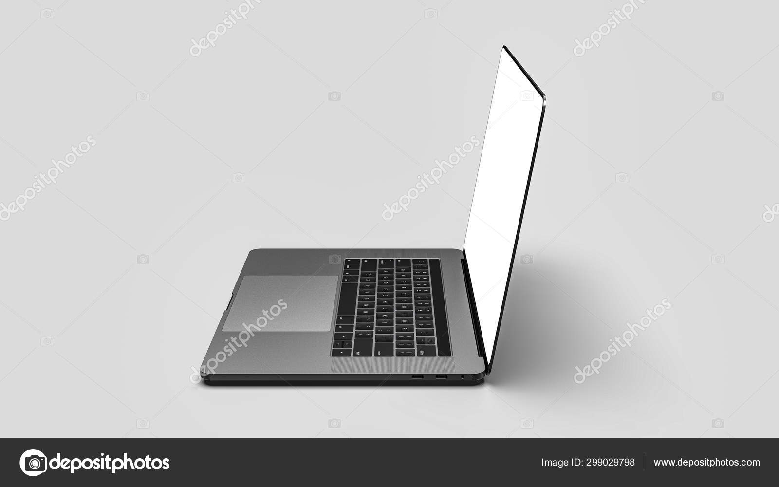 Laptop Template Isolated White Mockup Stock Photo by ©mahod84 299029798