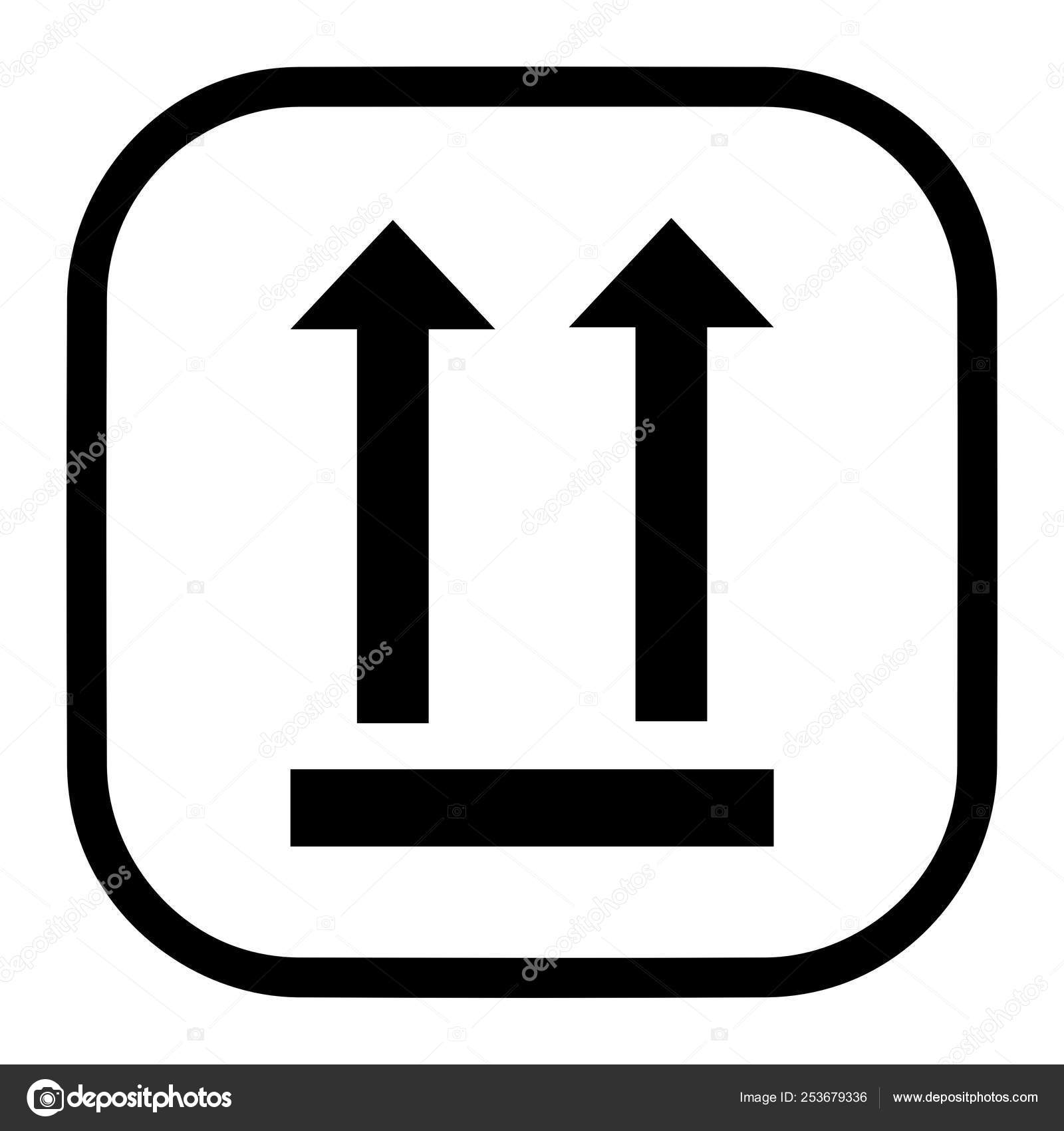 Este lado hacia arriba Símbolo Vector vector, gráfico vectorial ...