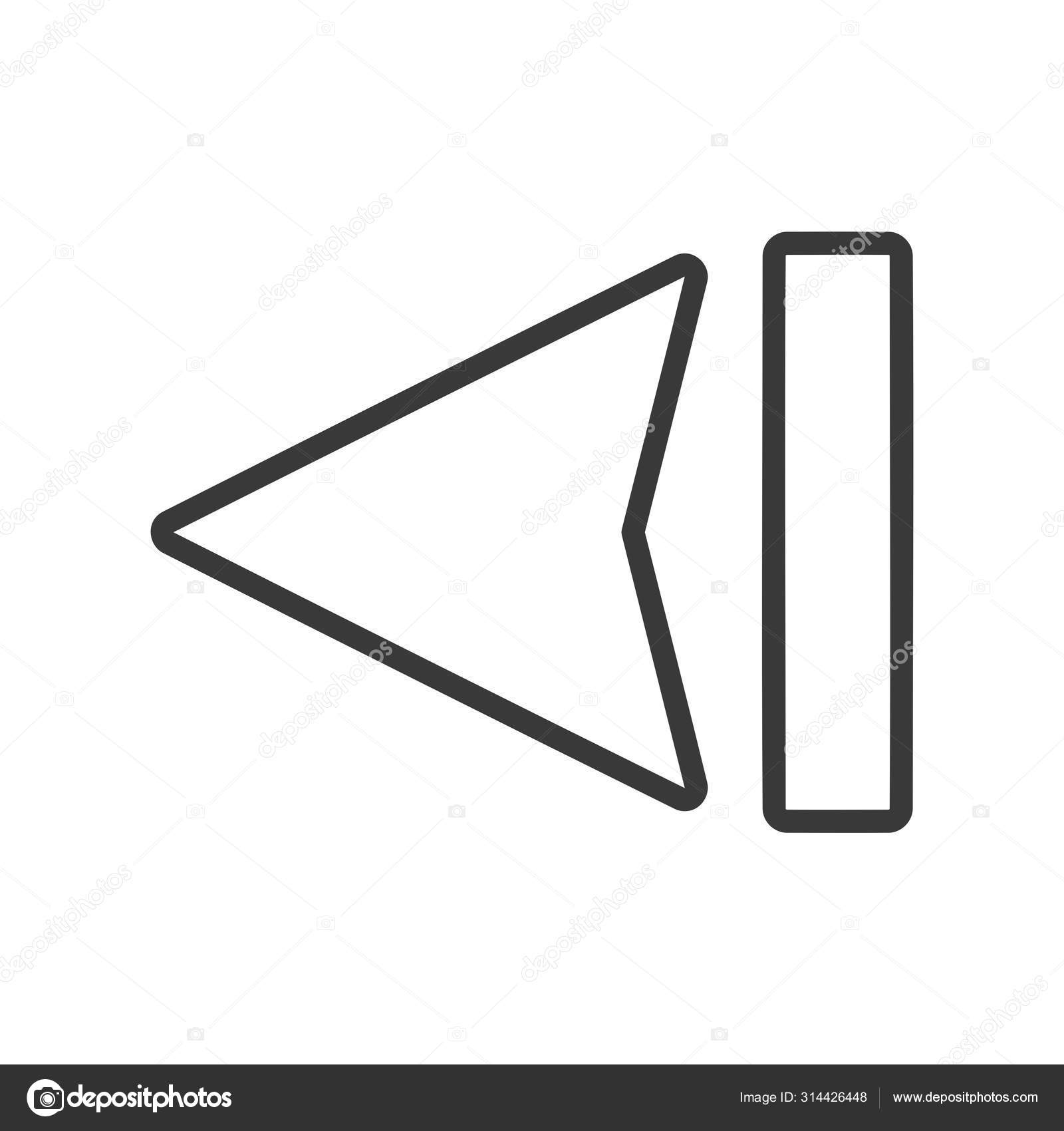 Skip Back Icon Vector Stock Vector Image by ©THPStock #314426448