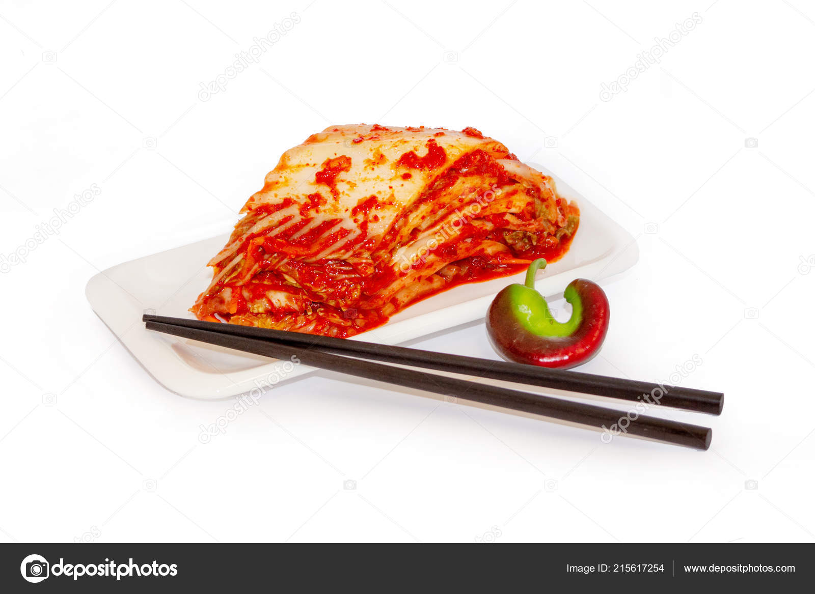 Korean Food Kimchi White Background Stock Photo by ©dialmen 215617254