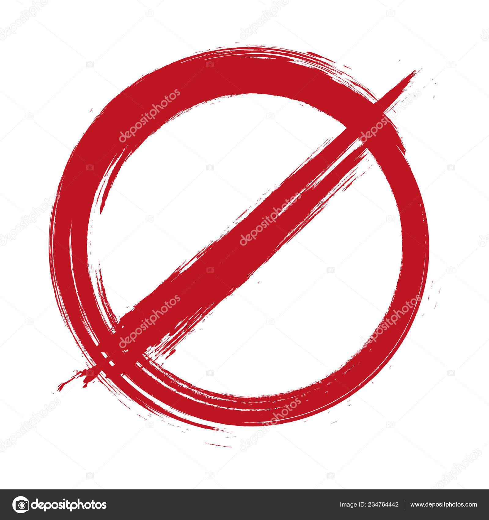 Brush Painted Sign Hand Drawn Style Illustration Grunge Effect Sign ...