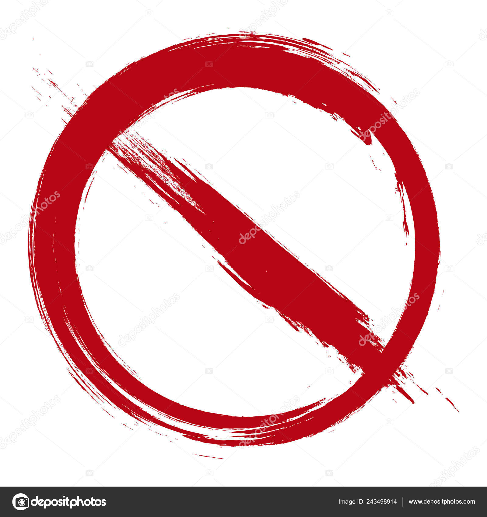 Brush Painted Sign Hand Drawn Style Illustration Grunge Effect Sign ...