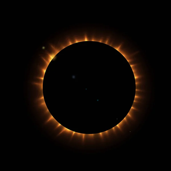 Total eclipse of the sun, eclipse background, vector illustration Stock ...