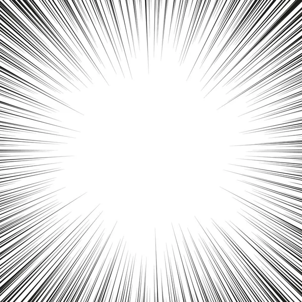 Graphic Explosion with Speed Lines. Comic Book Design Element. Retro ...