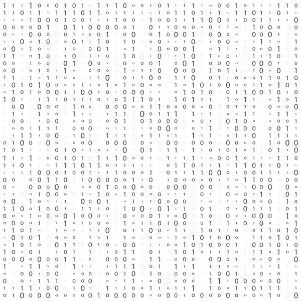 Binary code zero one matrix white background. banner, pattern ...