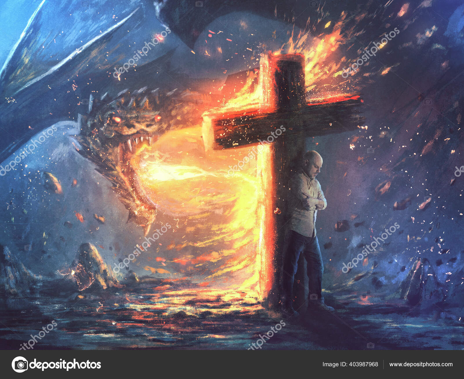 Man Seeks Safety Large Cross Fire Attack Enemy Stock Illustration by ...