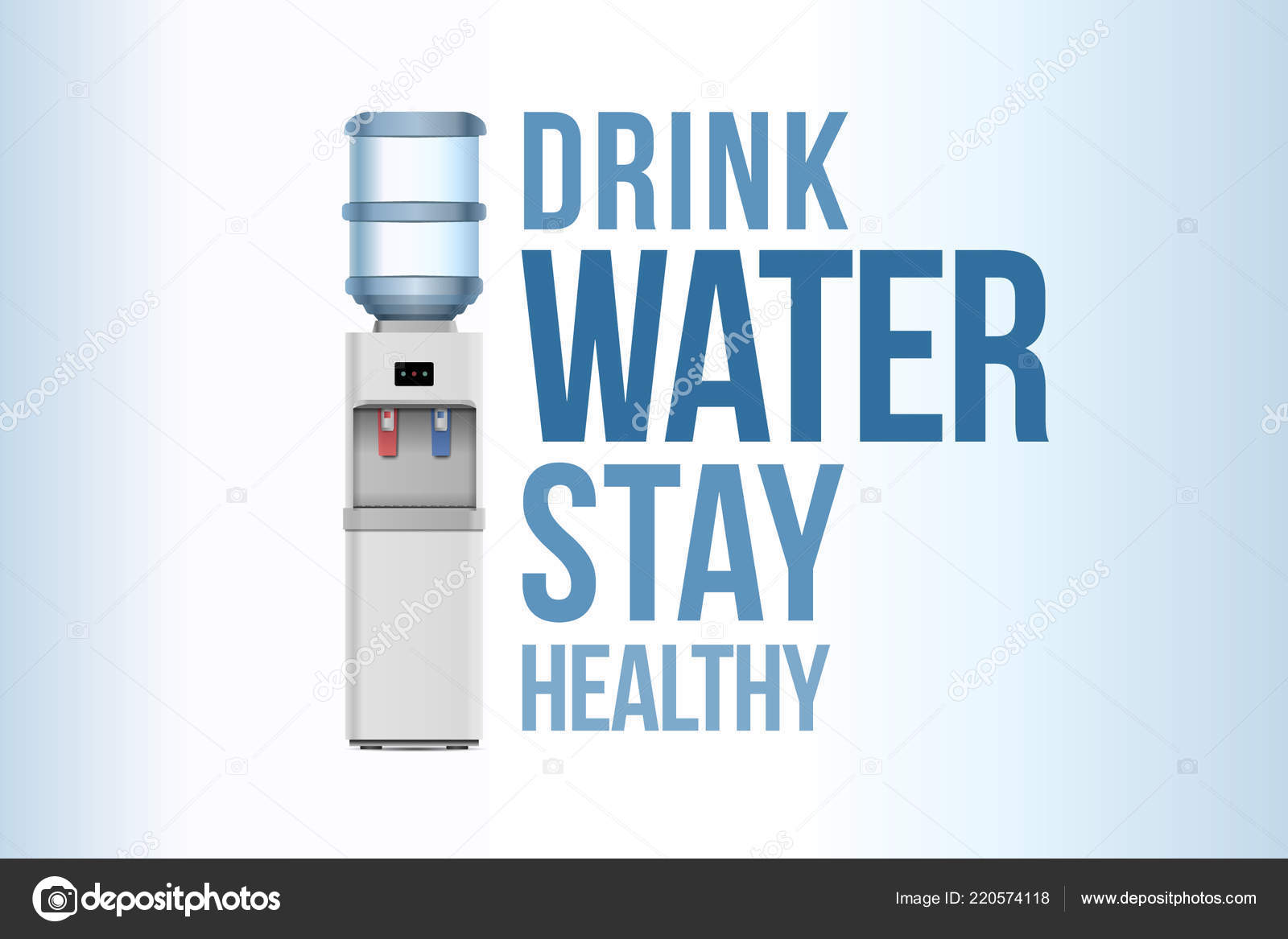 Drink Water Stay Healthy Vector Poster Design Stock Vector by ...