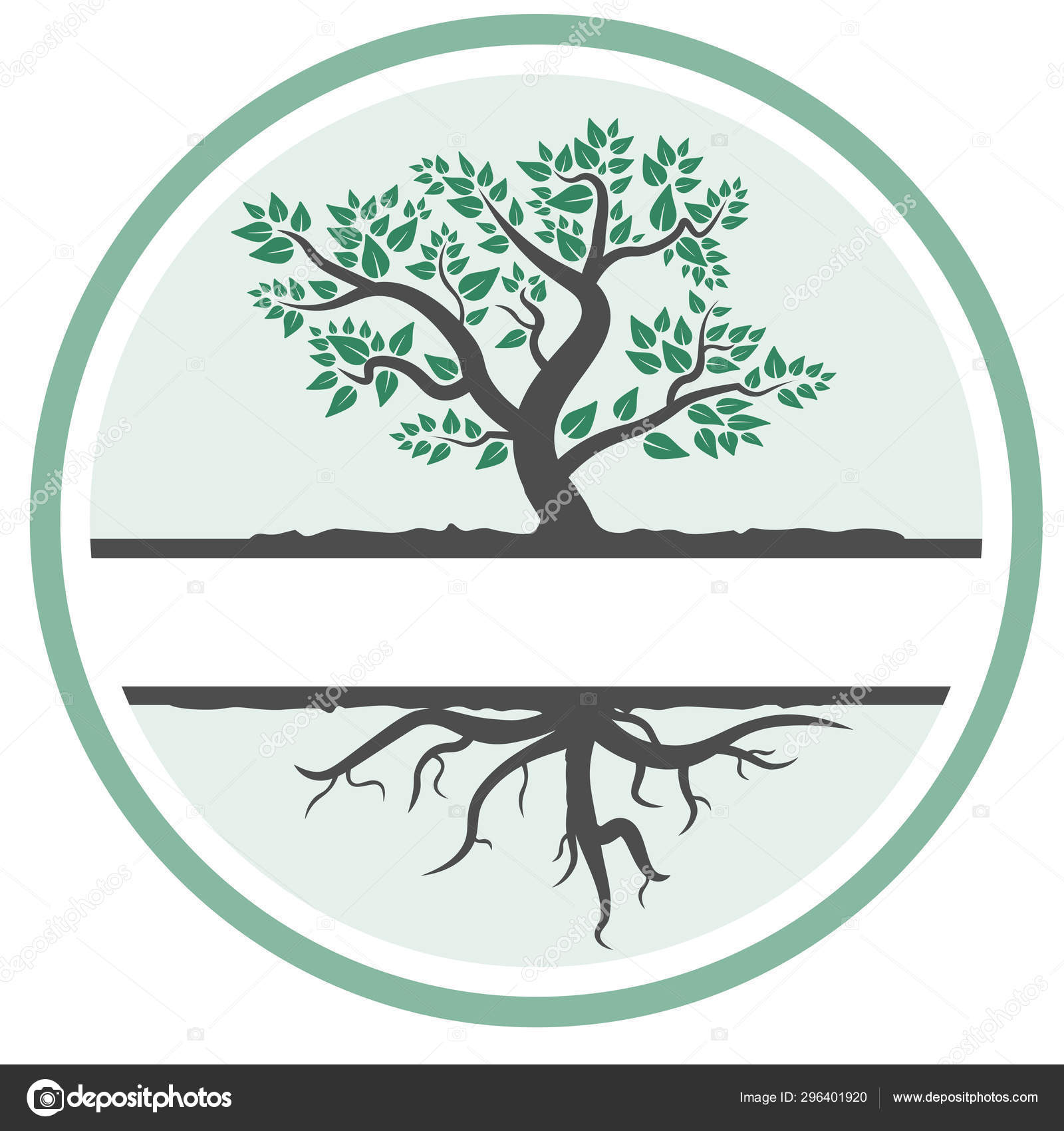 Foliage tree with roots symbol or icon Stock Vector Image by ©chris77ho ...