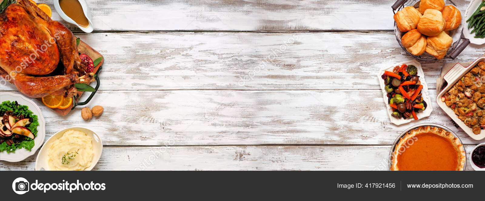 Thanksgiving Dinner Border Images