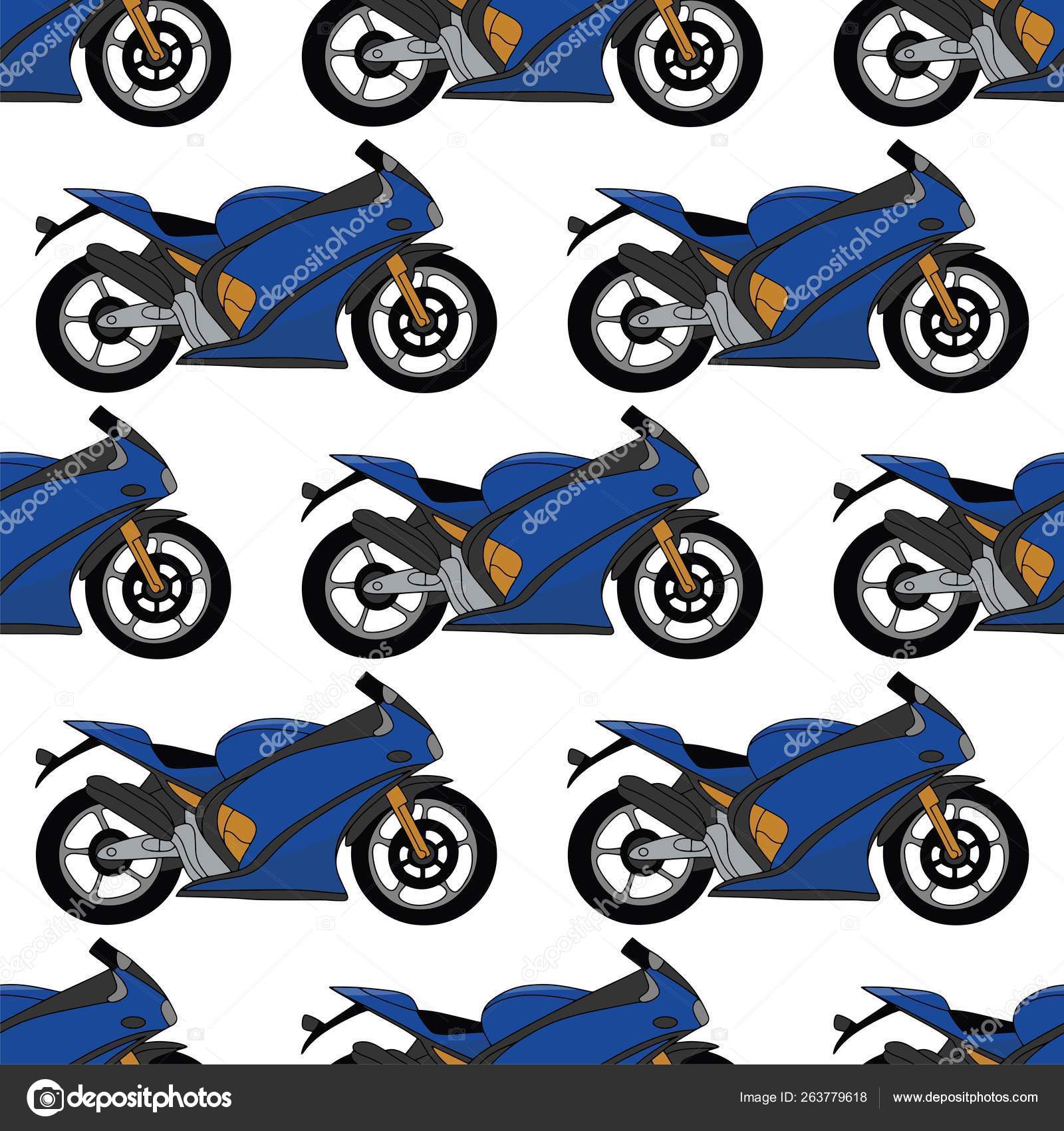 Illustration of a motorcycle pattern Stock Vector Image by ...