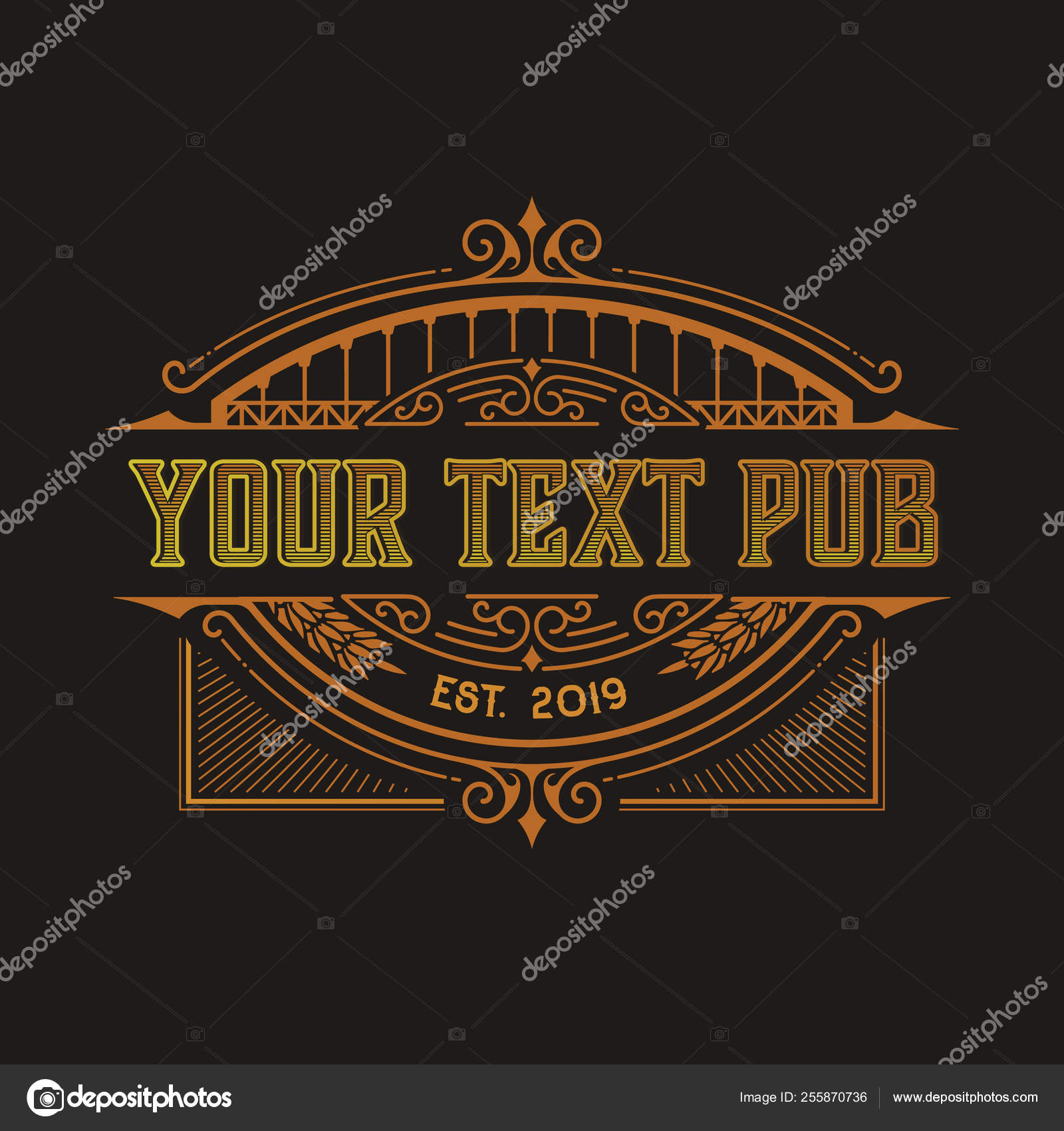 Vintage Pub logo. Vector layered Stock Vector Image by ©roverto007 ...