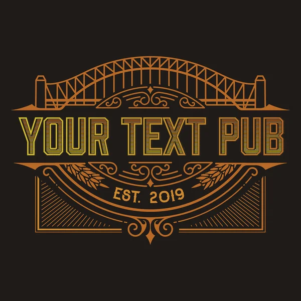 Vintage pub Vector Art Stock Images | Depositphotos