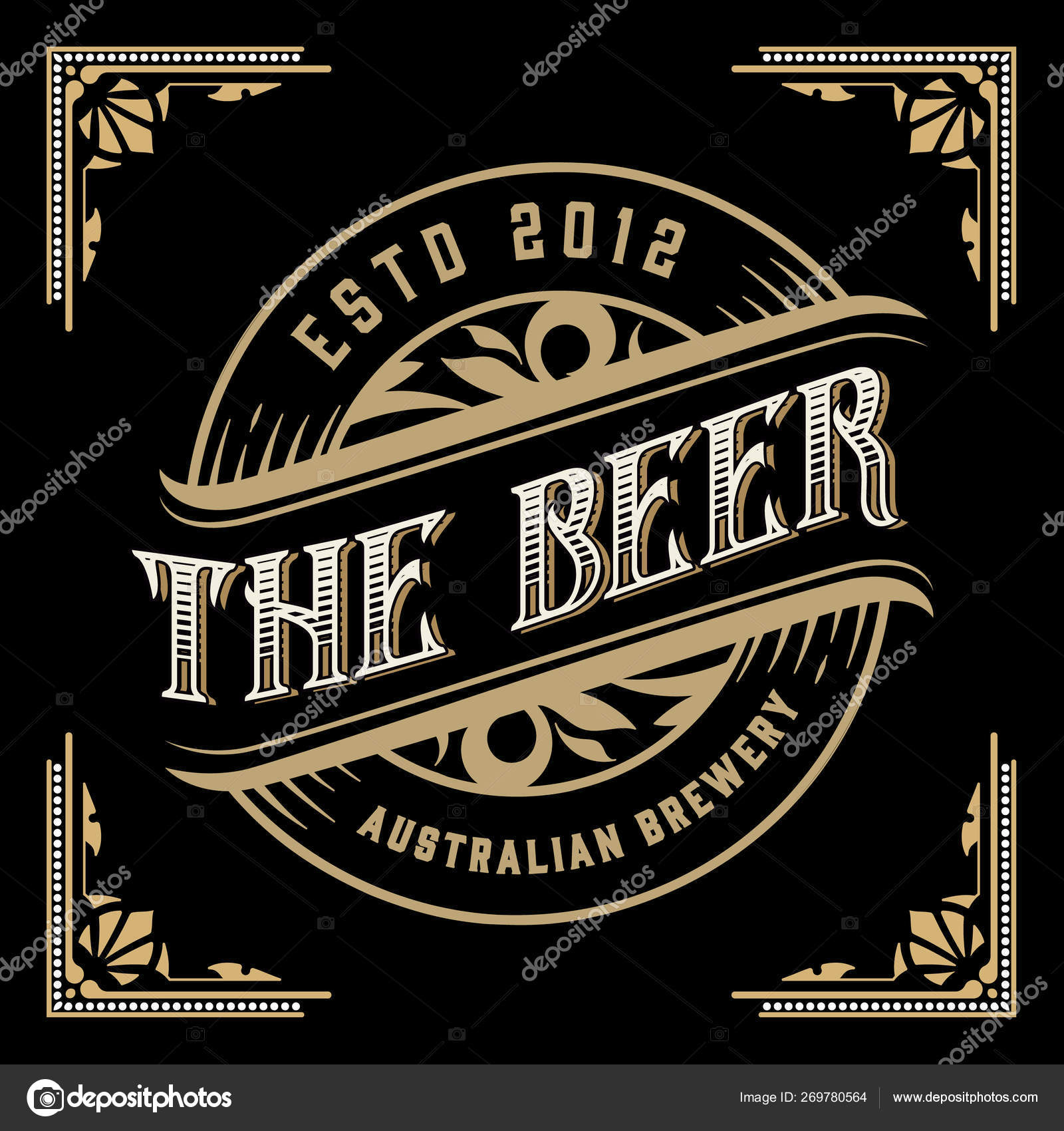 Vintage beer label for packing Stock Vector Image by ©roverto007 #269780564