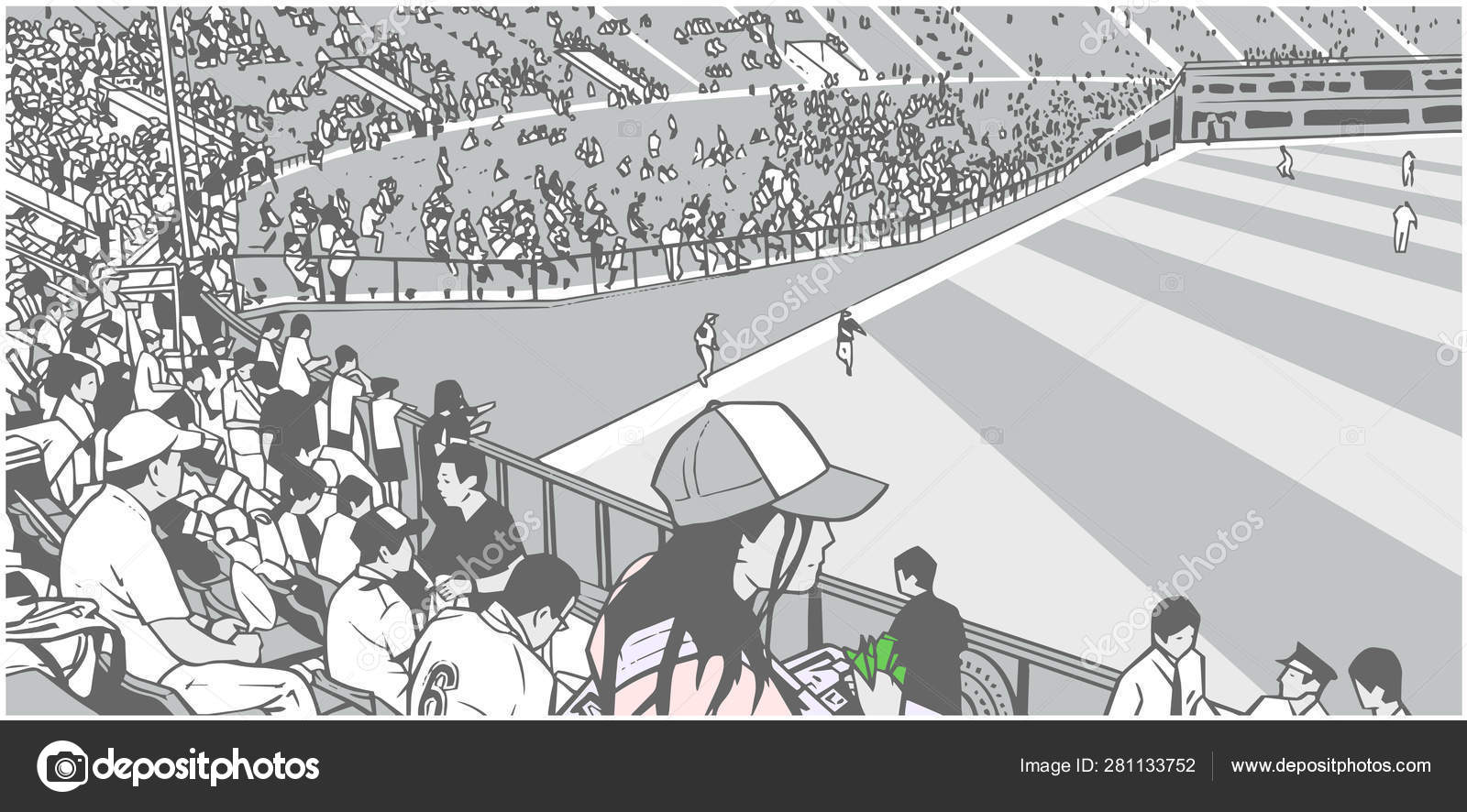 Stadium Crowd Cartoon