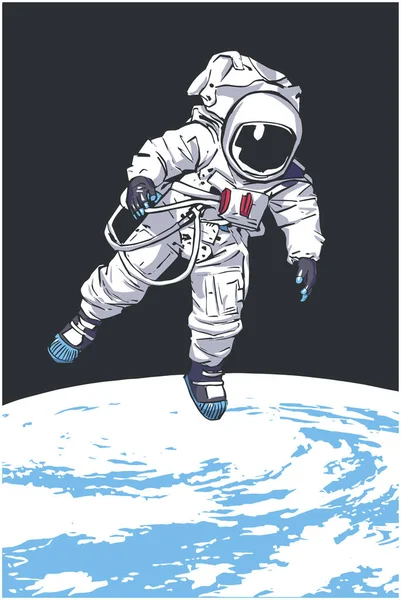 Realistic Astronaut Drawing