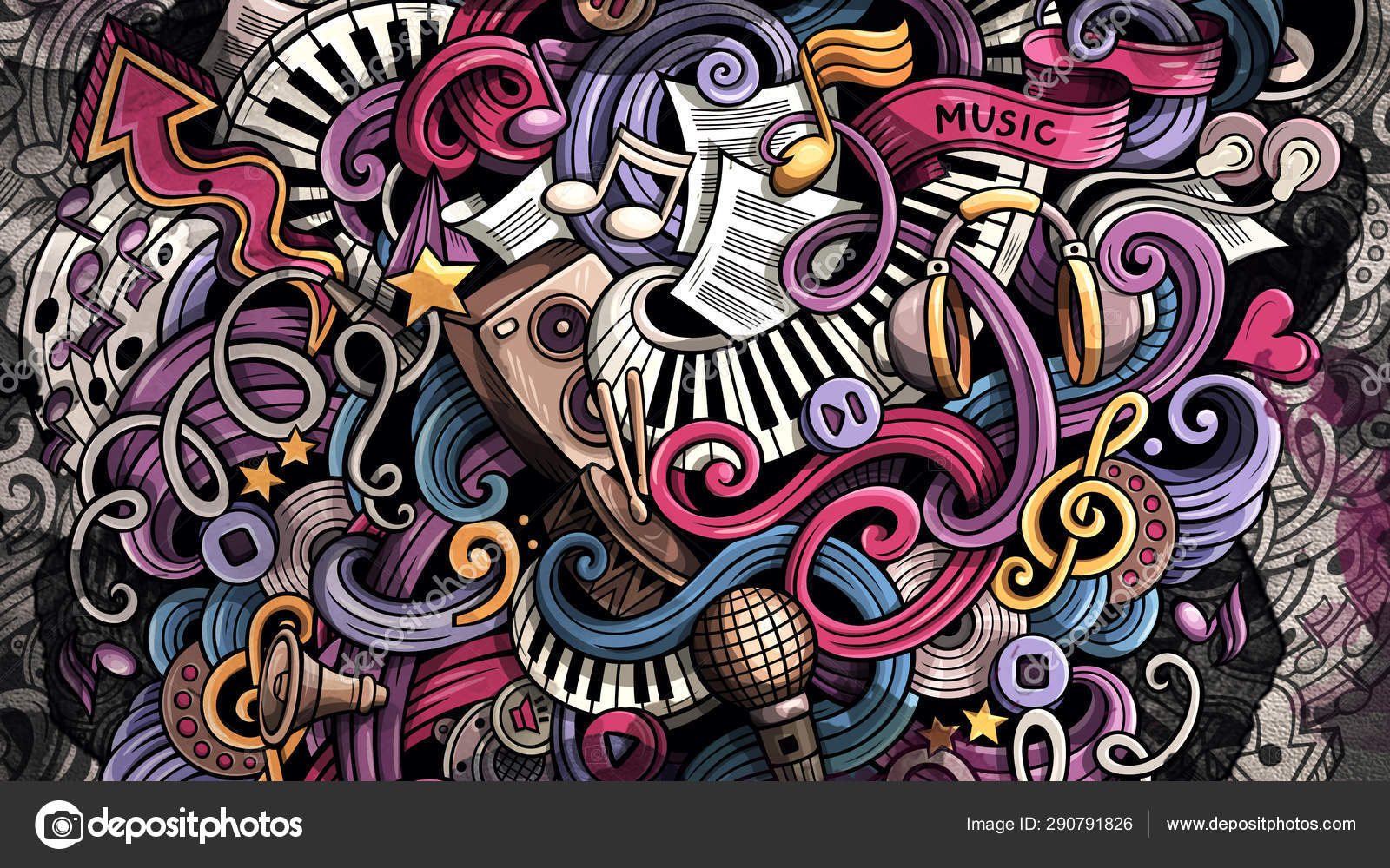 Colorful Musical Wallpaper