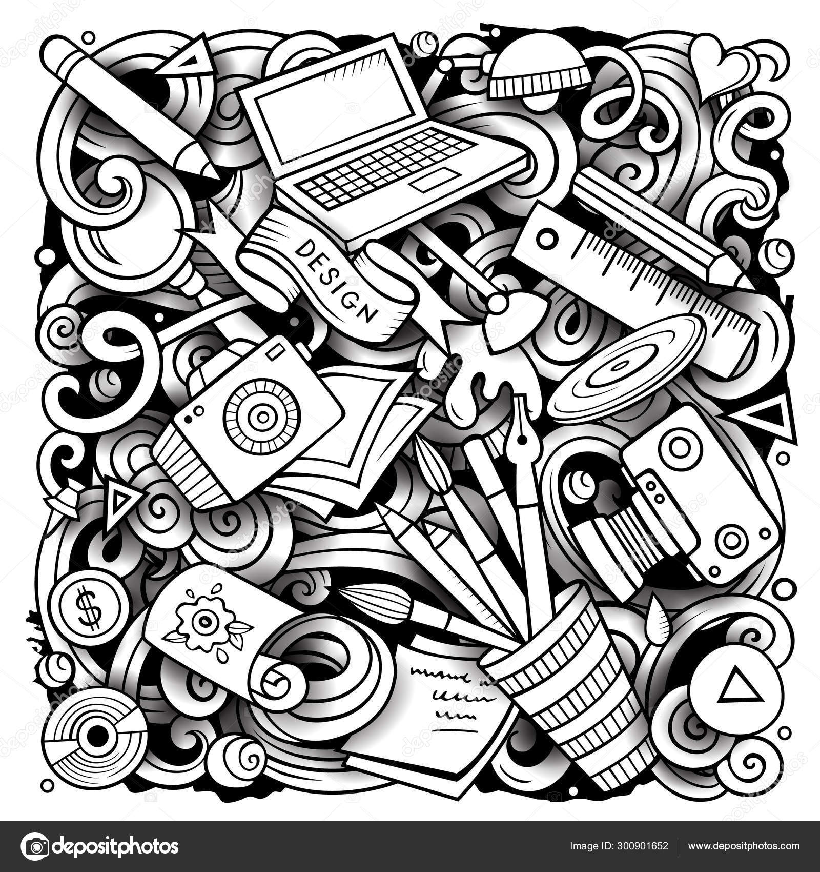 Cartoon vector doodles Design illustration Stock Vector Image by ...