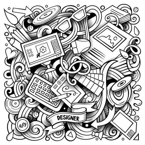 Cartoon vector doodles Art and Design illustration Stock Vector Image ...