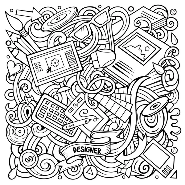 Cartoon vector doodles Art and Design illustration Stock Vector Image ...