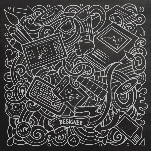 Cartoon vector doodles Art and Design illustration Stock Vector Image ...