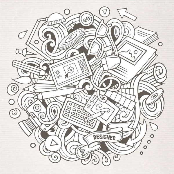 Cartoon vector doodles Art and Design illustration Stock Vector Image ...