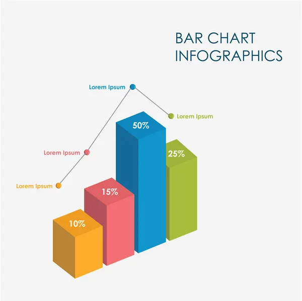 Flat Design Bar Graph Template Annual Reports Presentation Shots Easy ...