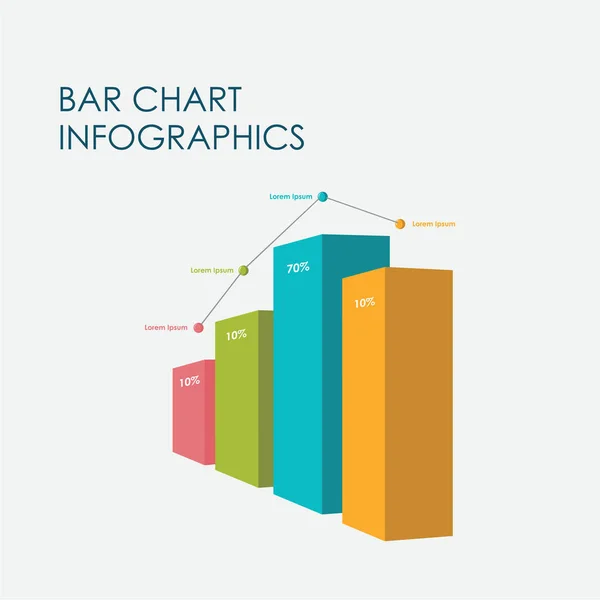 Flat Design Bar Graph Template Annual Reports Presentation Shots Easy ...