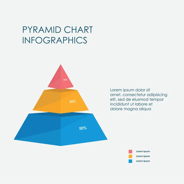 Vector 3d pyramid infographic, growth diagram chart, layered ...